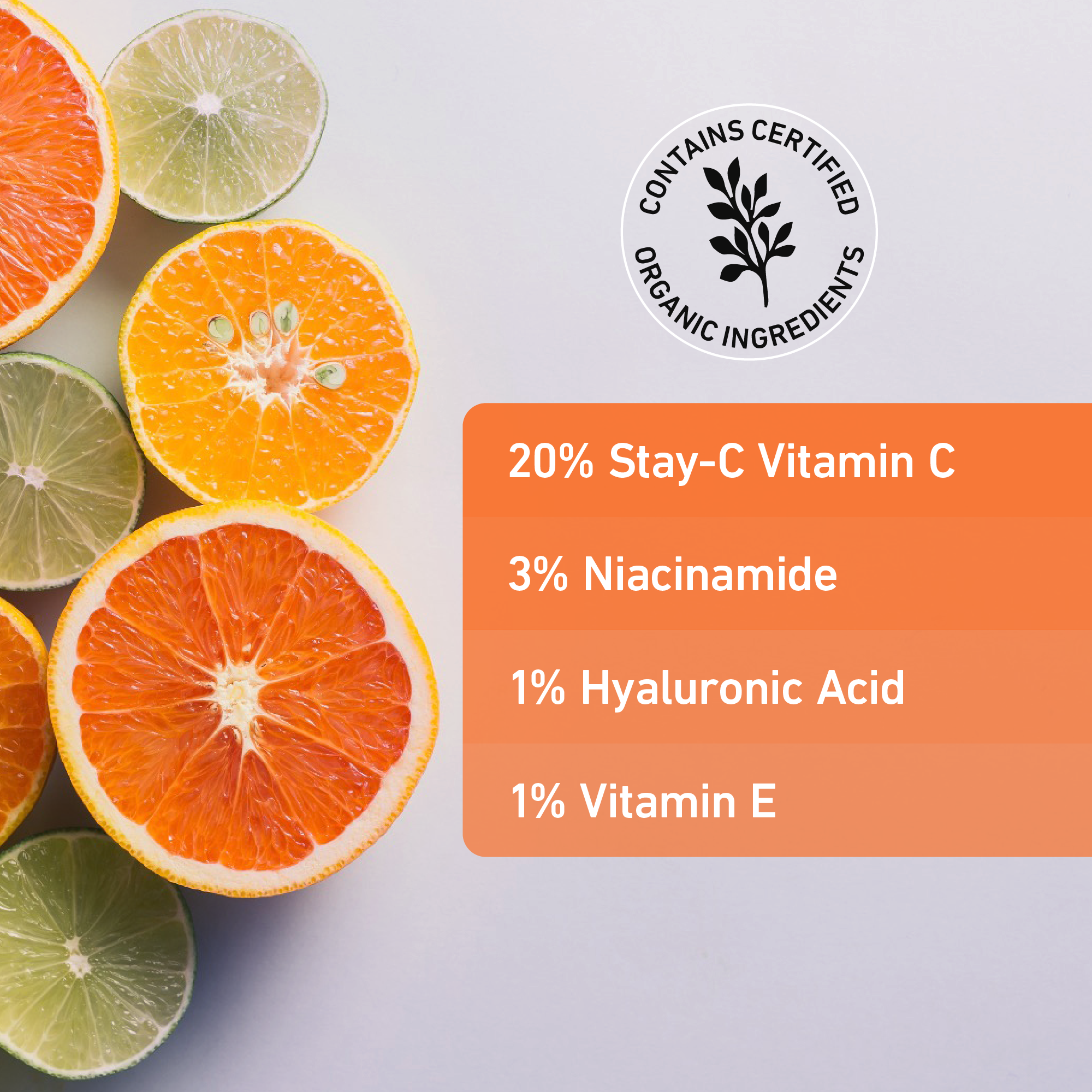 20% Vitamin C Facial Serum with Niacinamide, Hyaluronic Acid & Vitamin ...